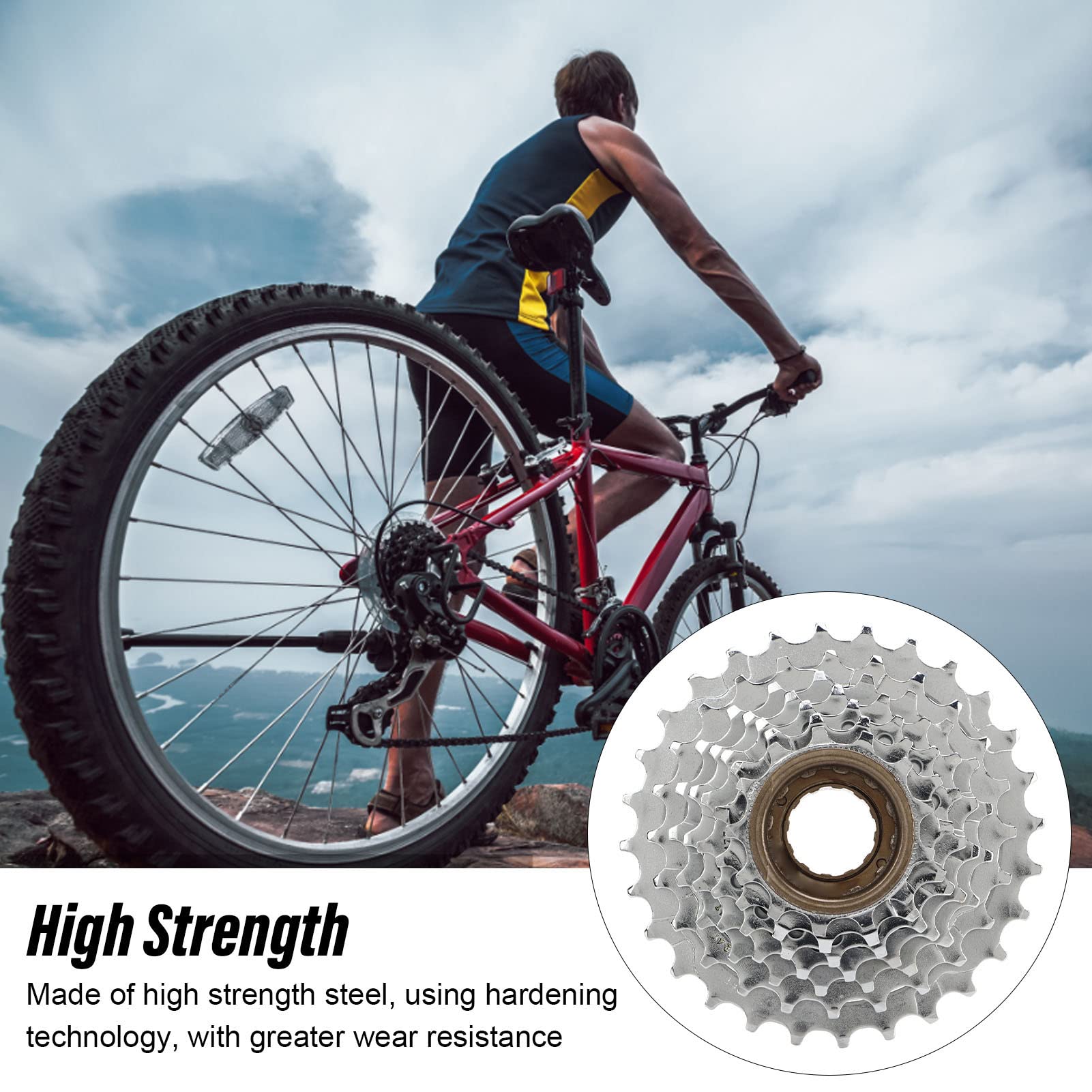 SPYMINNPOO 7 Speed Cassette,13β28T Mountain Bike Rear Hub Freewheel Cassette Sprockets Replacement Parts