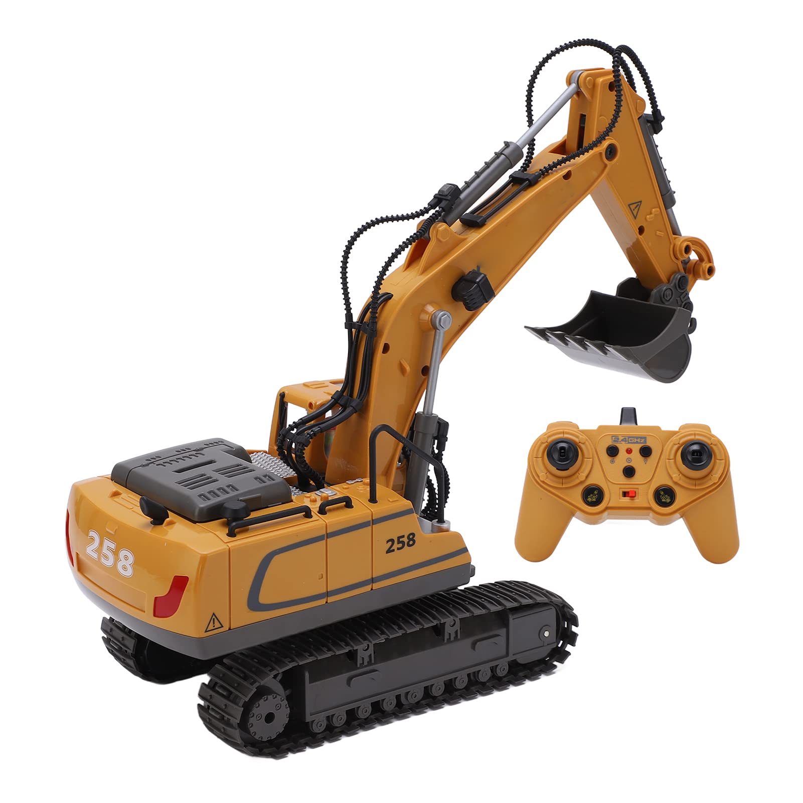 Remote Control Excavator RC Excavator Toy Dynamic Sound Flexible Excavator Arm Lighting Blessings for Kids Toys Dual Battery