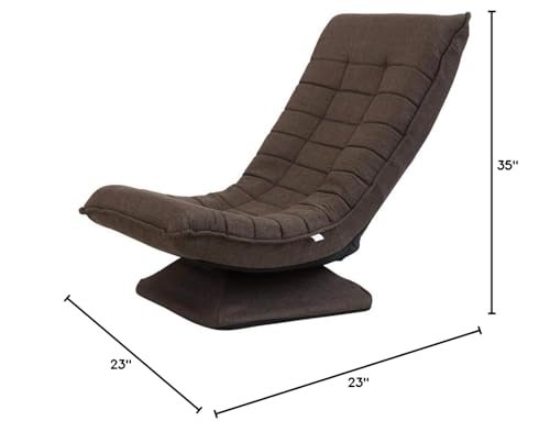 Magshion Video Gaming 360 Degree Swivel Folded Oversized Dinning Floor Lazy Coach Sofa Chair (Coffee)
