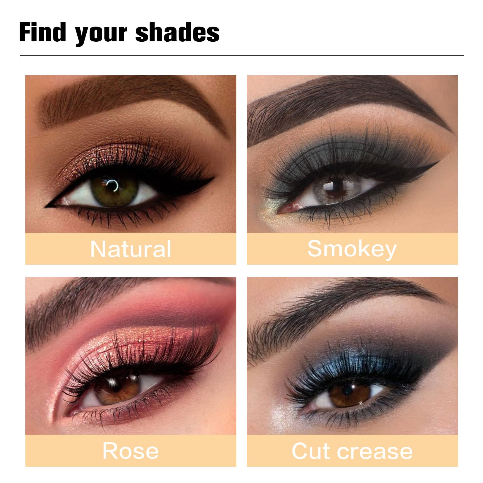 UCANBE 54 Colors Amber Gem Eyeshadow Palette, Highly Pigmented Nude Neutral Warm Brown Pink Matte Shimmer Glitter Powder Eye Shadow Blendable Long Lasting Makeup Pallet…