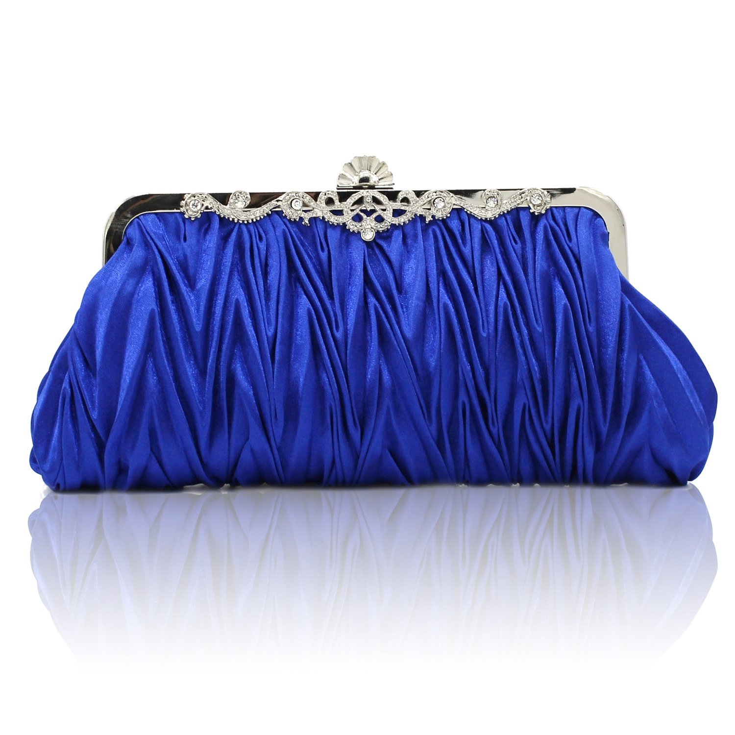 kingluck Silk Cocktail Evening Handbags/Clutches in Gorgeous Silk More Colors Availabl (purple)