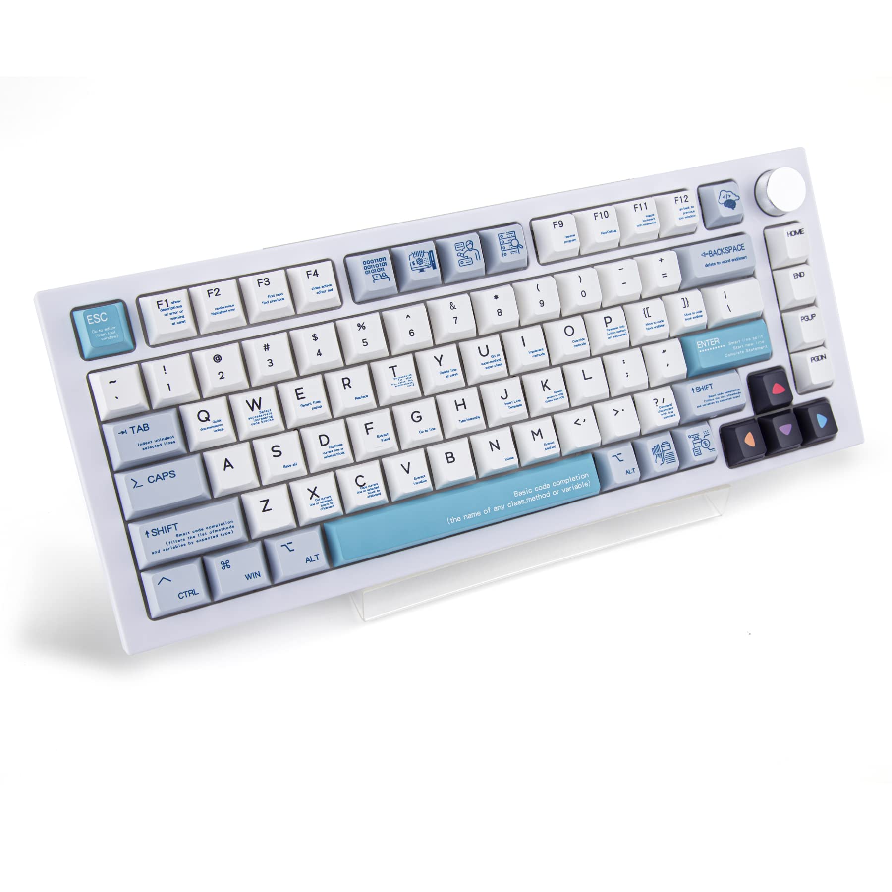 UniCusMech Custom PBT keycap Cherry Profile 128 Keys Dye Sublimation ANSI Layout Keycap for Mechanical Gaming Keyboard Cherry MX Switches (Programmer)