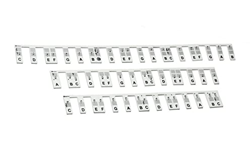 Removable Piano Keyboard Note Labels, Piano Keyboard Stickers for Beginners, 88 Key Full Size Silicone Piano Notes Guide