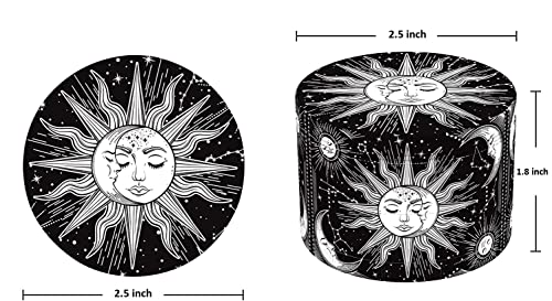 Large Grinder 2.5 inch Black,Boho Aesthetic Tree of Life Grinder (Black Sun and Moon)