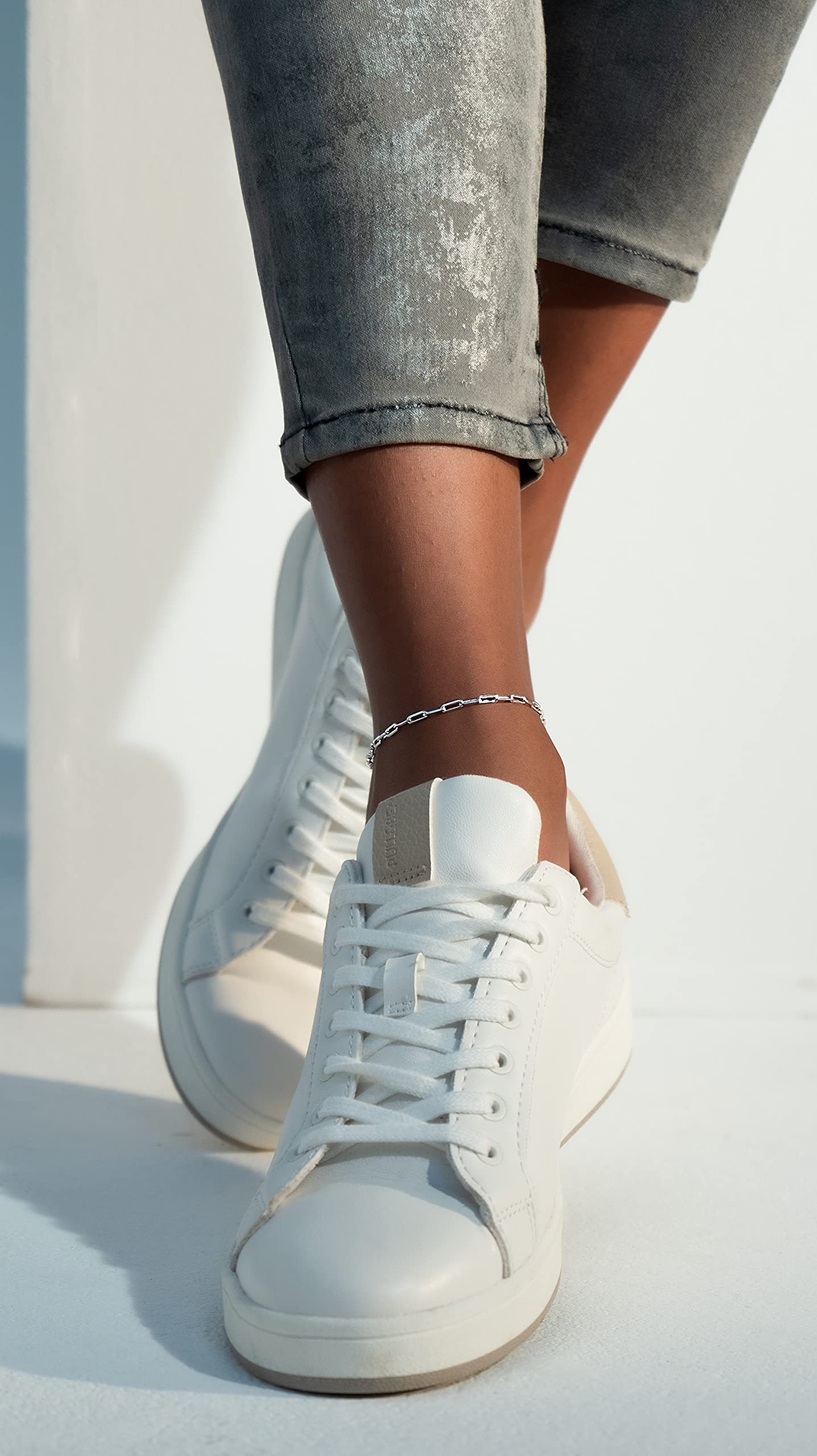Miabella Solid 925 Sterling Silver 2.5mm Paperclip Link Chain Anklet Ankle Bracelet for Women, Made in Italy (sterling silver, 10 Inches)