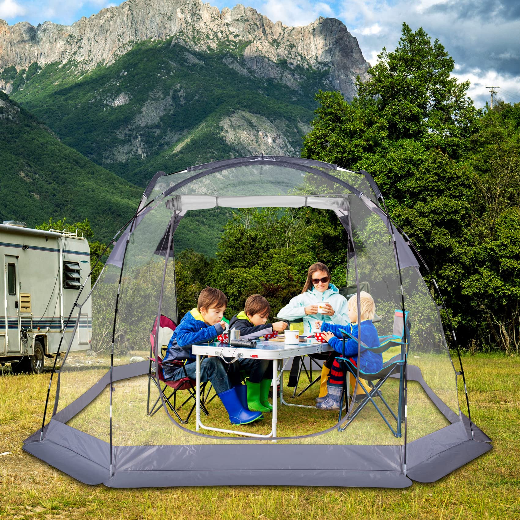 Outdoor Bubble Tent 10x10Ft Clear Tents Bubble for Backyard,5-6Person Large Whetherproof Screen House Winter Tents for Camping,Picnic