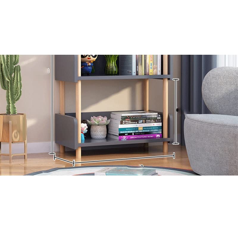Thick Simple Floor-to-Ceiling Bookshelf Simple Living Room Multi-Layer Shelving Shelf Saving Space Primary School ( Color : E , Size : 40*80cm )