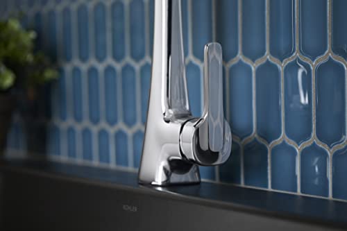 KOHLER R26281-SD-CP Maxton Touchless Pull-Down Kitchen Faucet with Soap Dispenser, Kitchen Sink Faucet with Pull Down Sprayer, Touchless Activation Faucet, Polished Chrome