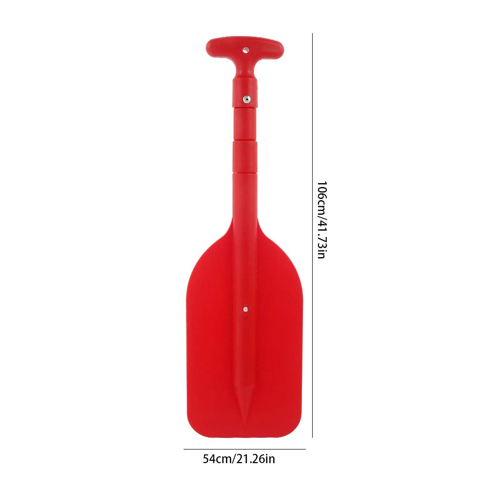 N/U 1Pcs Telescopic Paddle, Portable Collapsible Adjustable Aluminum Alloy Oar Floating Compact Emergency Telescopic Paddle (Red)