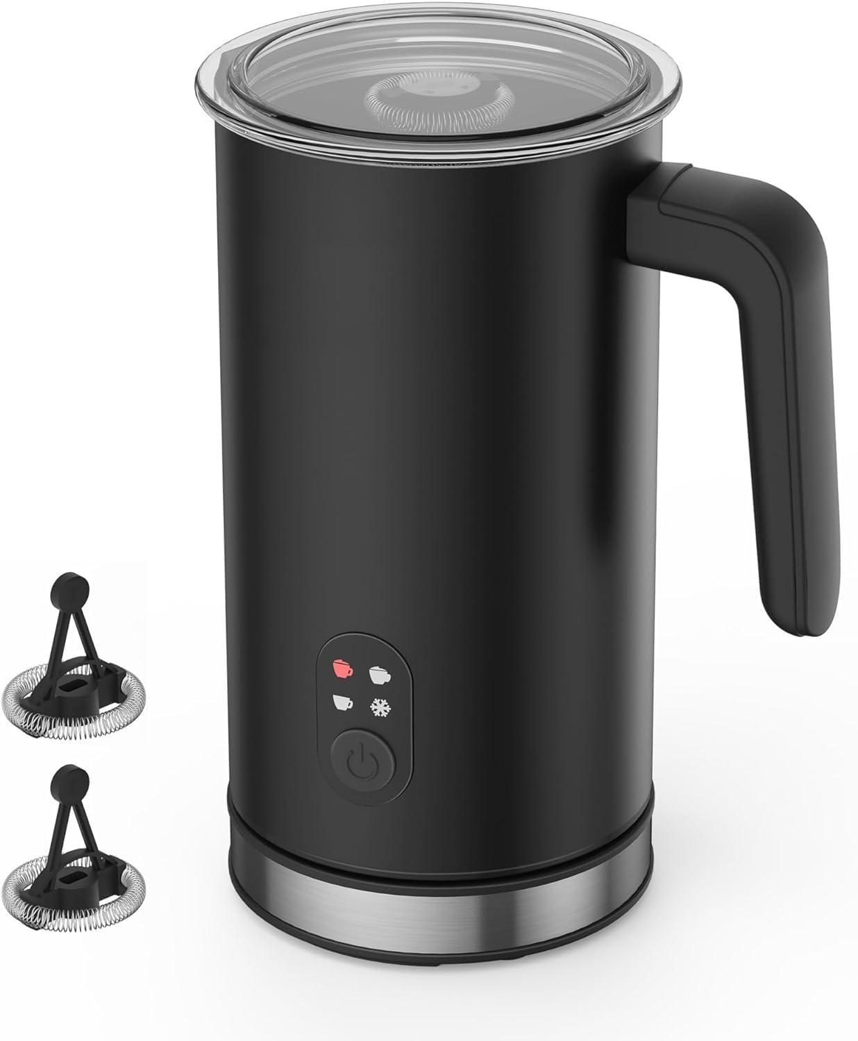 RATRSO Milk Frother, Electric Milk Steamer, Hot and Cold Foam Maker, Automatic Milk Warmer, Silent Operation for Coffee, Latte, Cappuccino, Hot Chocolate