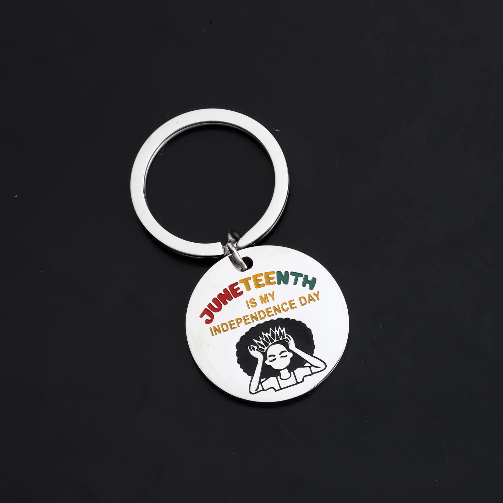 PENQI Black History month gift black history pride jewelry Juneteenth keychain Juneteenth Is My Independence Day keychain (Independence Day keychain)