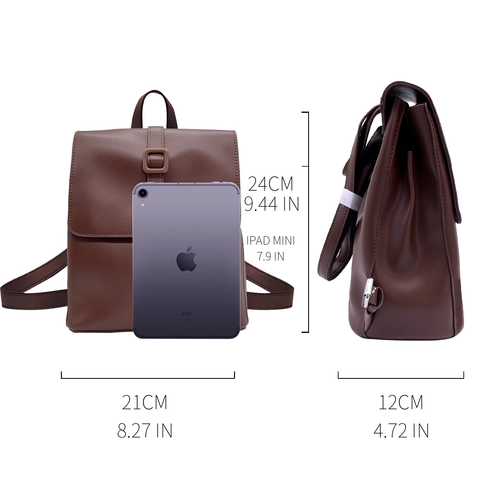 PS PETITE SIMONE Leather Small Backpack Purse for Women Mini Backpack Casual Fashion Daypack