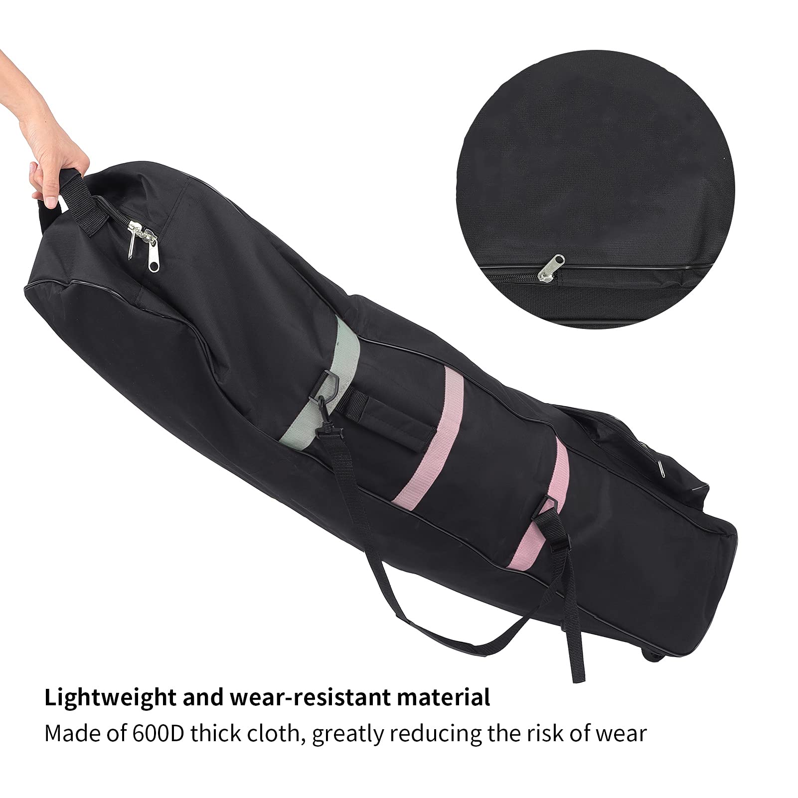 Outdoor Travel Bag, Solid Convenient Aviation Bag Durable for Professional Use for General Purpose for The Clubs for Traveling(Pink)
