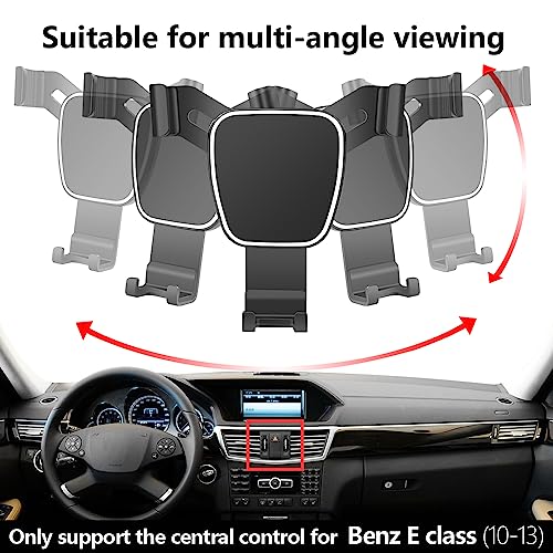 LUNQIN Car Phone Holder for Mercedes Benz E Class 2010-2013 E300 E350 E550 E63 AMG W212 Auto Accessories Navigation Bracket Interior Decoration Mobile Cell Phone Mount case