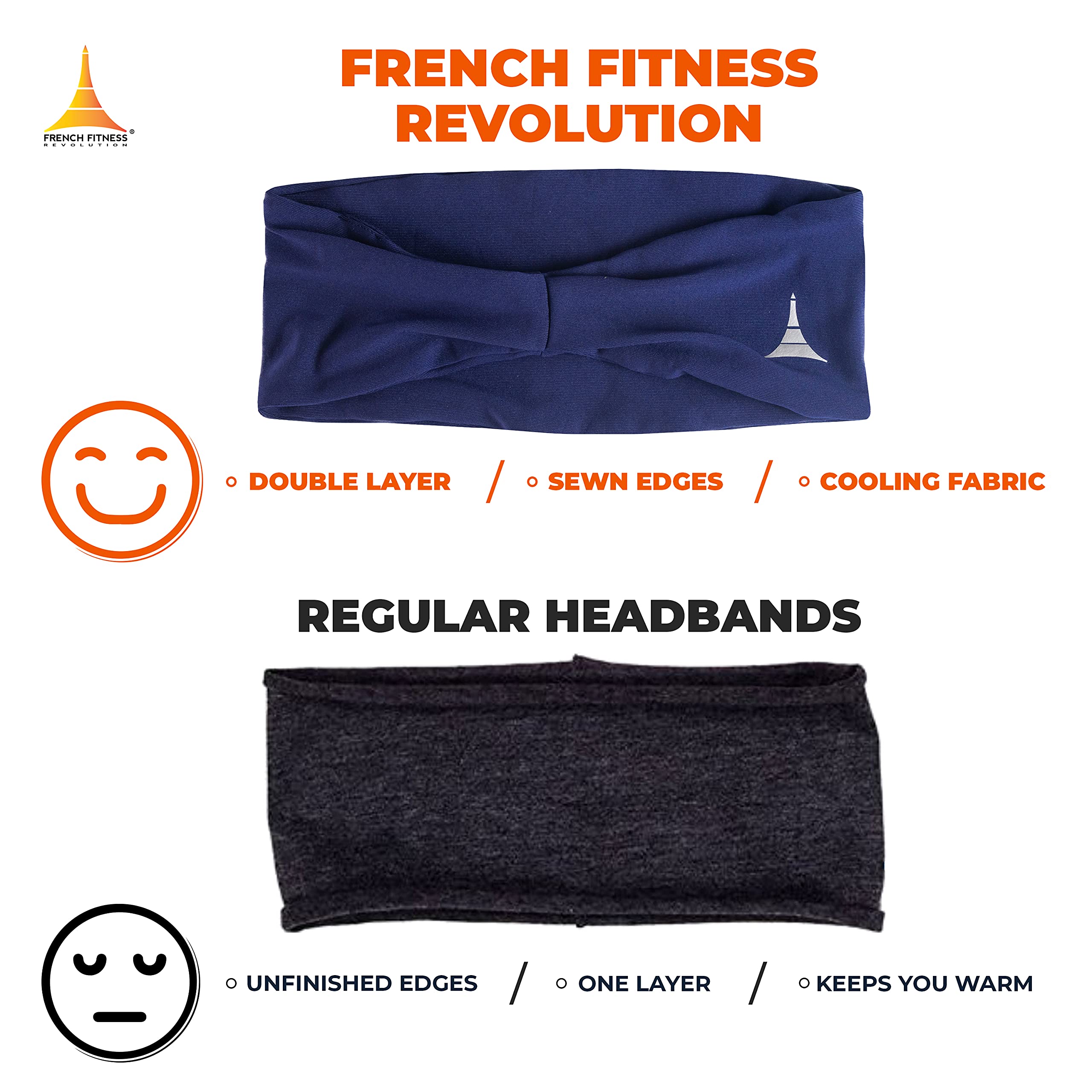 Mens Headband - Guys Sweatband & Sports Headband for Running, Crossfit, Working Out and Dominating Your Competition - Performance Stretch & Moisture Wicking