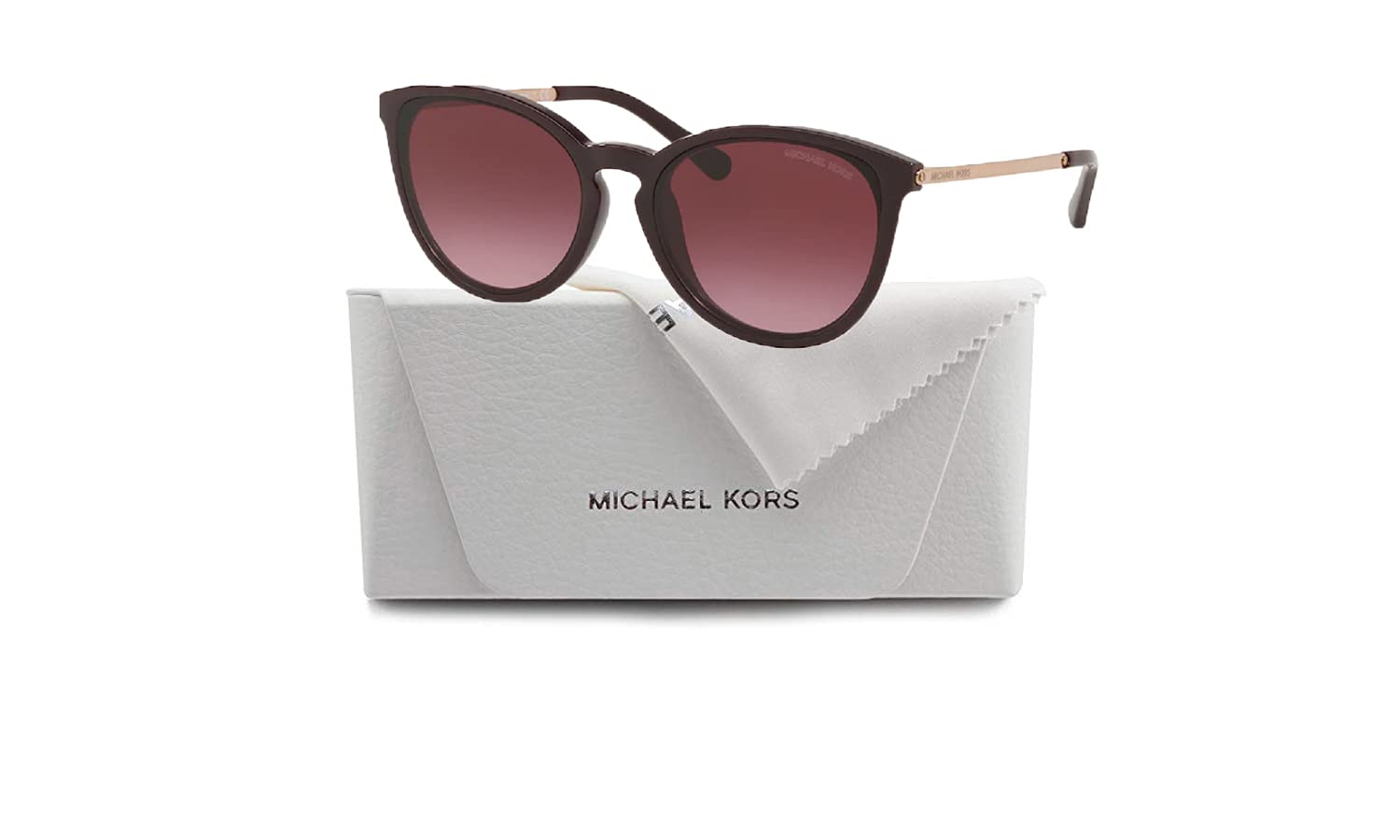 Michael Kors MK2080U 33448H 56 MM Cordovan/Cordovan Gradient Round Sunglasses for Women + BUNDLE With Designer iWear Kit