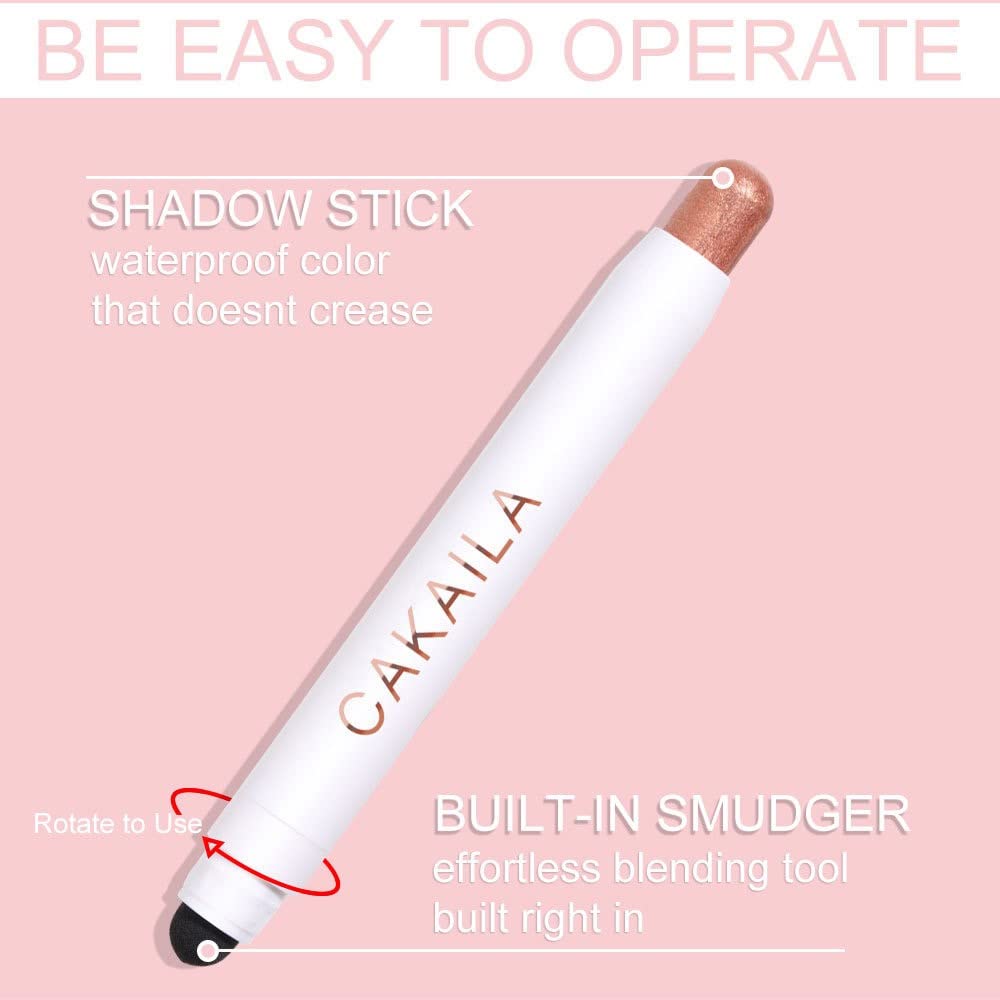 Timipoo Cream eye shadow stick, eye shadow pen, matte and shimmer eye makeup stick, long-lasting waterproof eye shadow fluorescent stick makeup (04#)