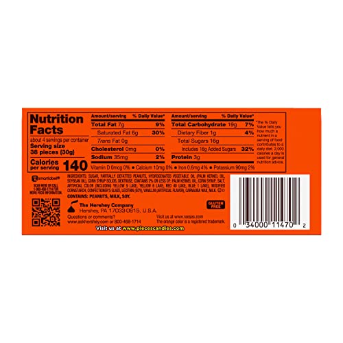 REESE'S PIECES Peanut Butter, Easter Candy Boxes, 4 oz (12 Count)