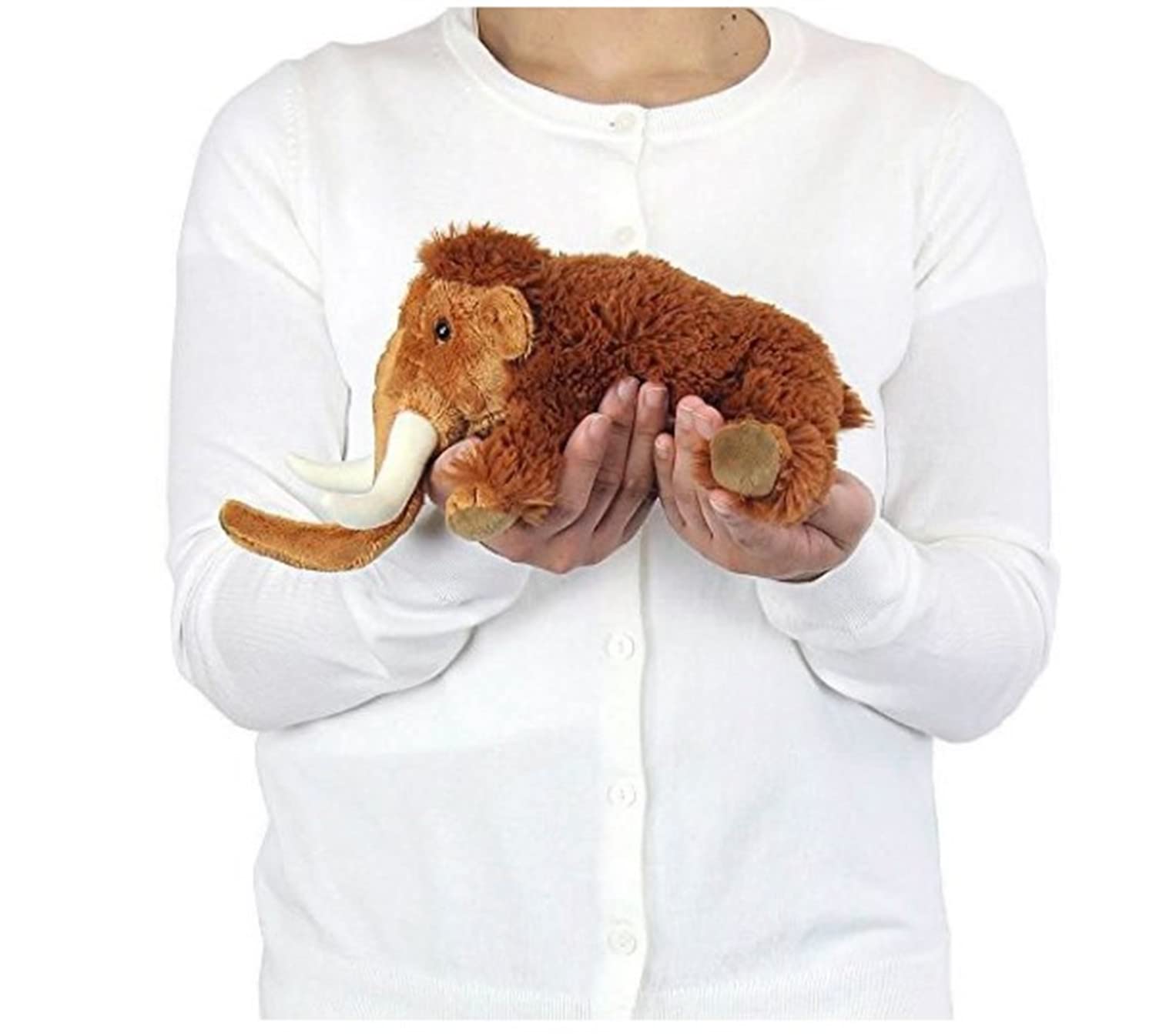 TAMMYFLYFLY Lifelike Woolly Mammoth Plush,13" Mammoth Stuffed Animal,Soft Elephant Plush Toy, Stuffed Toy,Cuddly Toys (30cm)