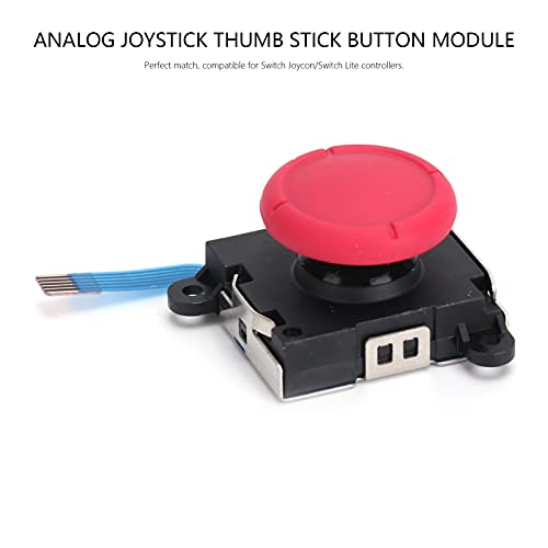 Shanrya Joystick Replacement, Thumb Stick Wear Resistant for Switch Lite Controller(red)