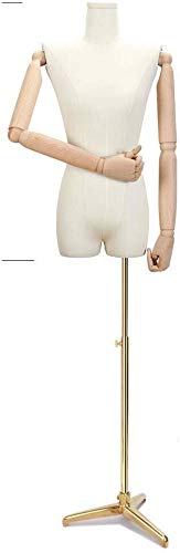 Mannequin Torso Mannequin Dress Form Torso Adjustable Female Tailors Dummy Mannequin Dressmakers Dummies Display Bust Detachable for Clothing Jewelry Display Stand (F)