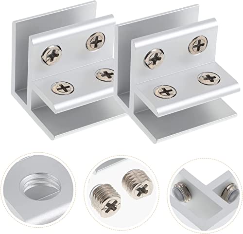 Shelf Brackets wall Shelves 8 pcs Accessories Holder Supports Door Glass Shelf Mount Balustrade Fixing Panel Angled Adjustable Degrees Handrail Alloy Pegs Cupboard Bracket Support Clip Brace Staircase