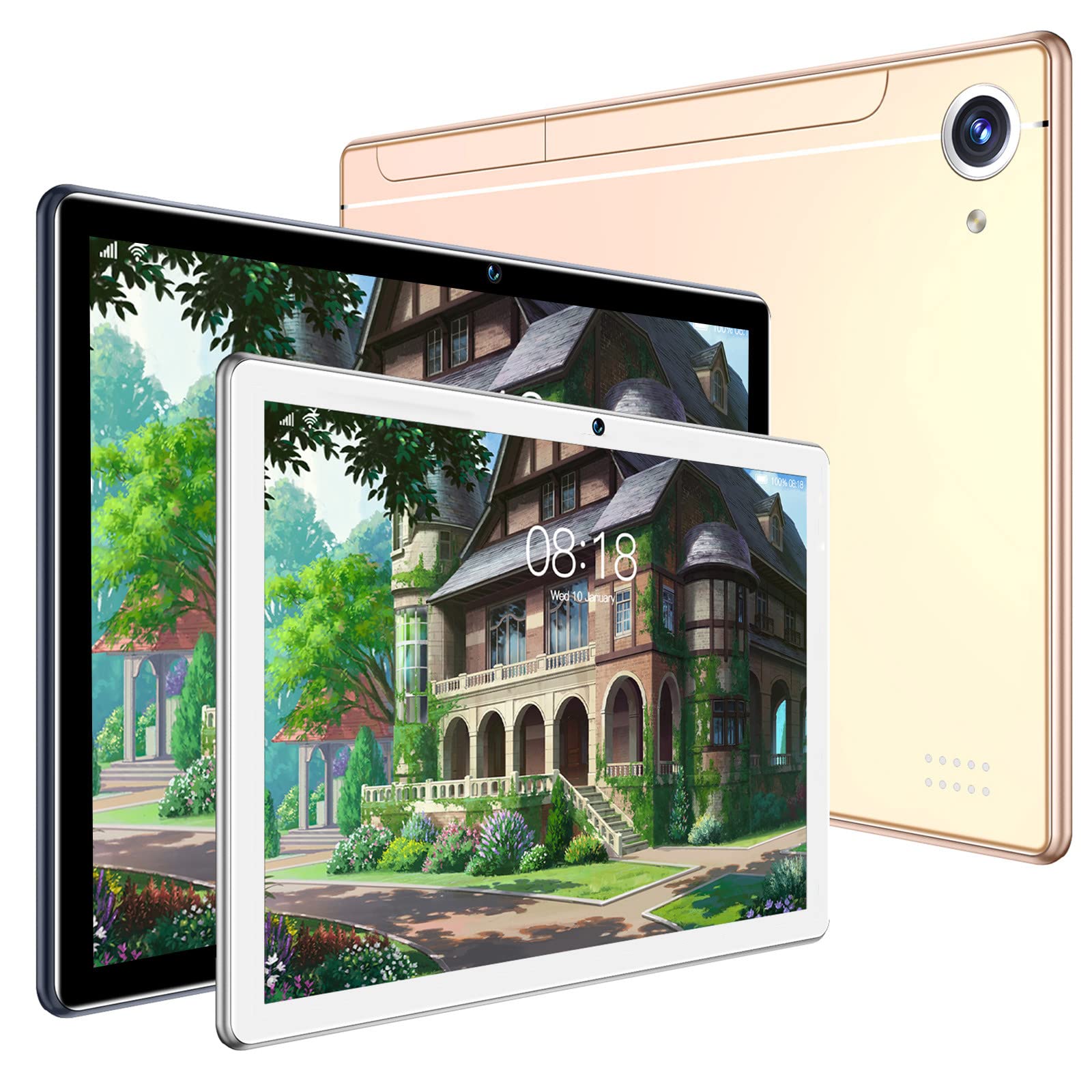 Tablet 8", 1GB+16GB Tablets, 3500 mAh Battery, Dual Camera, HD Touchscreen, Android Tablets PC, 10mm Thin Body, WiFi-Bluetooth Unlocked Phablet, The Gift for Kids/Friends (Silver)