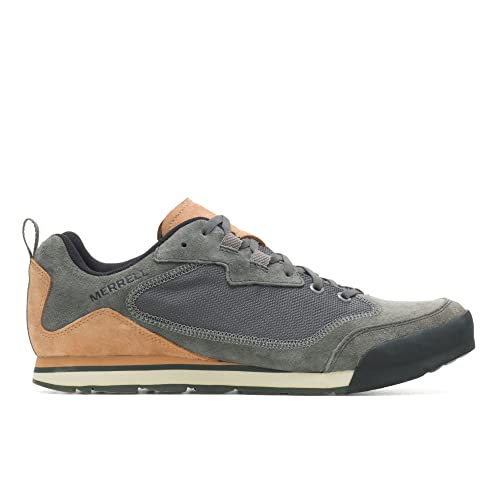 Merrell Men's Burnt Rock Travel Suede Hiking Shoe, Granite, 12 M US