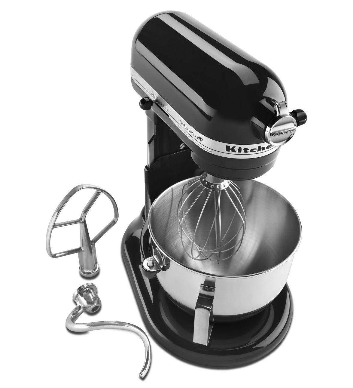 KitchenAid Professional HD Series Stand Mixer RKG25HOXOB , 5-Quart, Onyx Black, (Renewed)