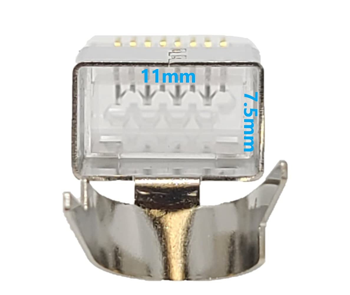 MICRO CONNECTORS 500 Feet Cat6A Stranded-Double Shielded (STP) Bulk Ethernet (26AWG) Cable (Blue) with 20 cat6A/7 Connectors (Model: TR4-570SSBL-KIT)