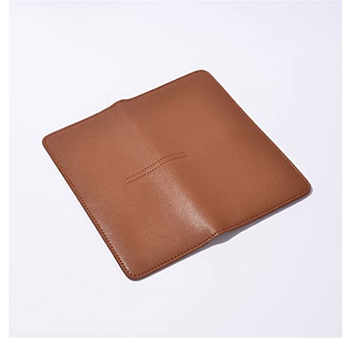 SEASD -Thin Long Purse Female Card Bag Buckle Card Position Soft Leather Money Clip Portable Bag