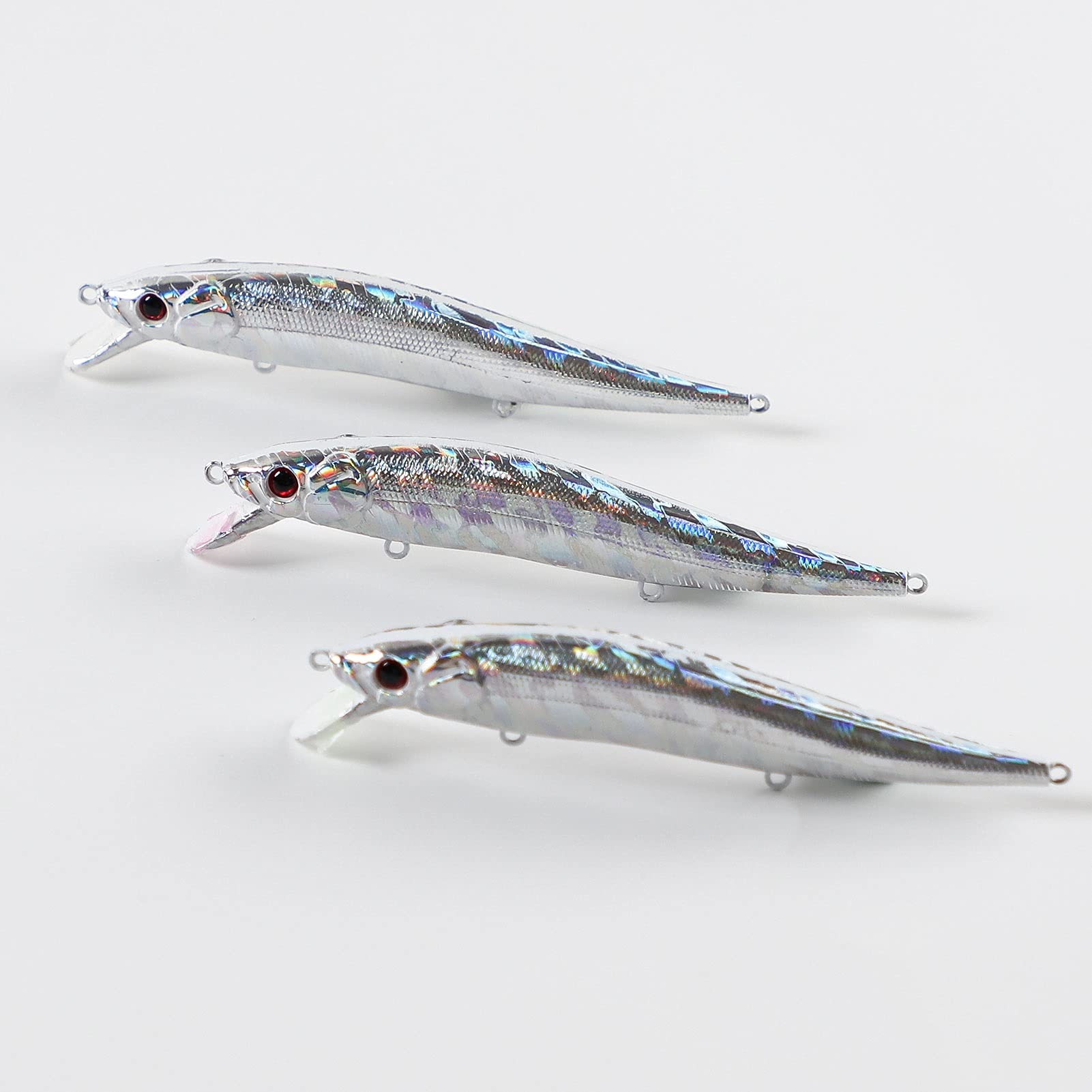SLNFXC 20pcs/Set 12cm 12g Minnow Crankbait Hard Fishing Lures Holographic Slow Sinking Jerkbaits with Weight Transfer System