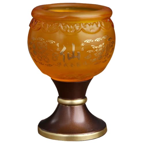 XIALON 1pc 7.6cm Water Supply Cup Buddha Wine Cup Household Wealth God Buddhist Temple Supplies