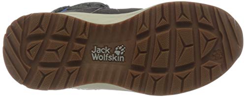 Jack Wolfskin Polar Bear Texapore High Hiking Shoes Boot, Phantom/Off-White, 3 US Unisex Big Kid