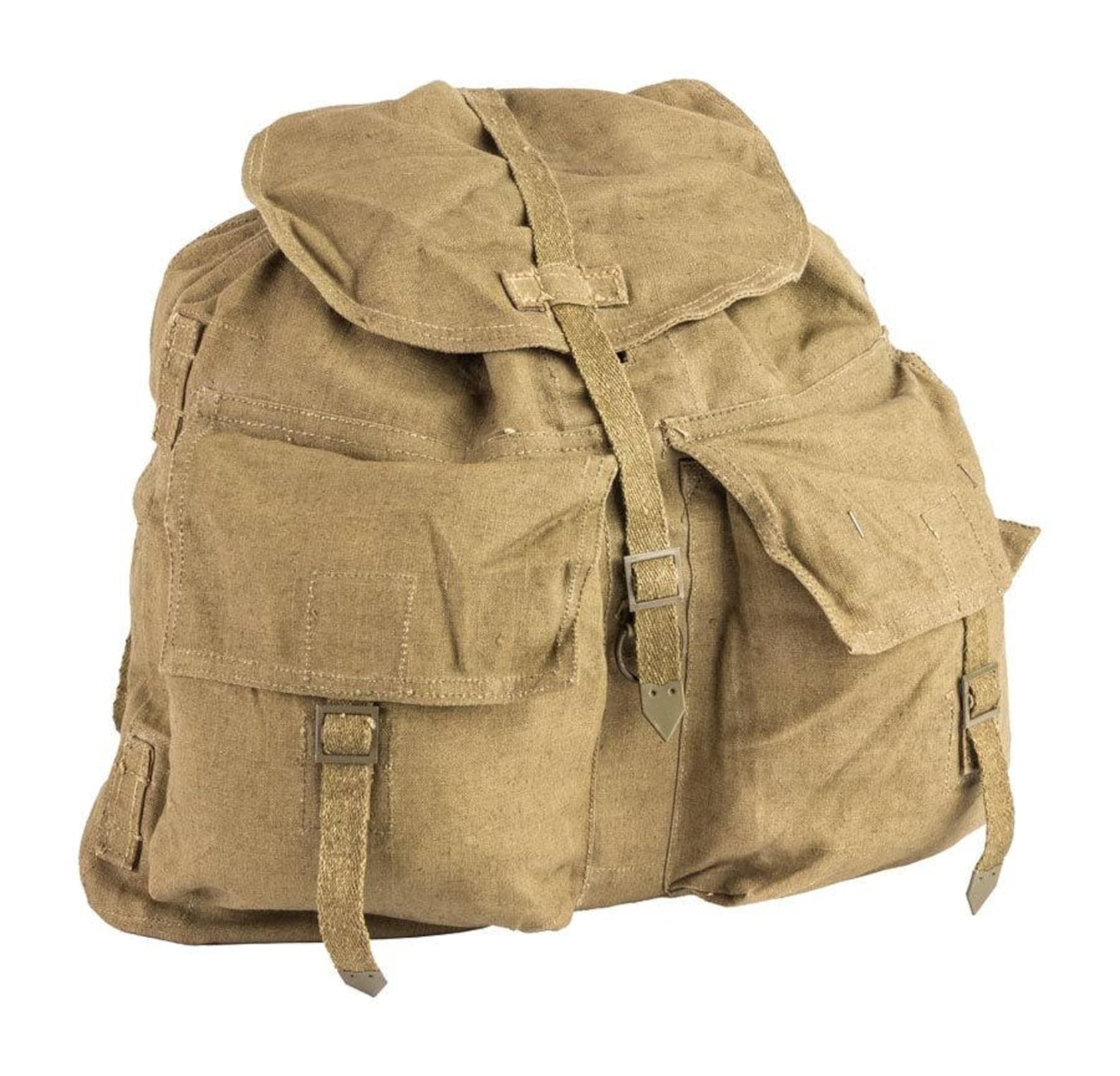 Original Czech army vintage backpack with Y straps suspenders M60 canvas daypack rucksack retro hiking buschraft