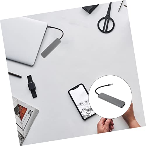 SOLUSTRE 2pcs 7 Reader Laptop USB Aluminum with Type Transfer Type-c Video to Mm Converter Accessories Holder Dock Compatible Computer More Devices Pro USB-c Card in- Adapter Type-