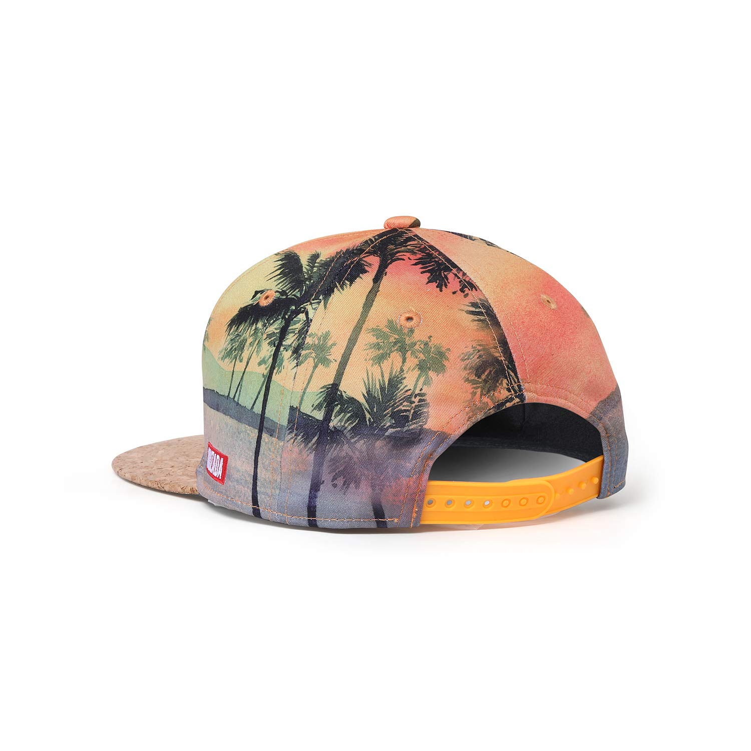 NUZADA Snapback Hats for Men Flat Bill Hat Hip Hop Style Originales Print Adjustable Flat Brim Baseball Cap Yellow