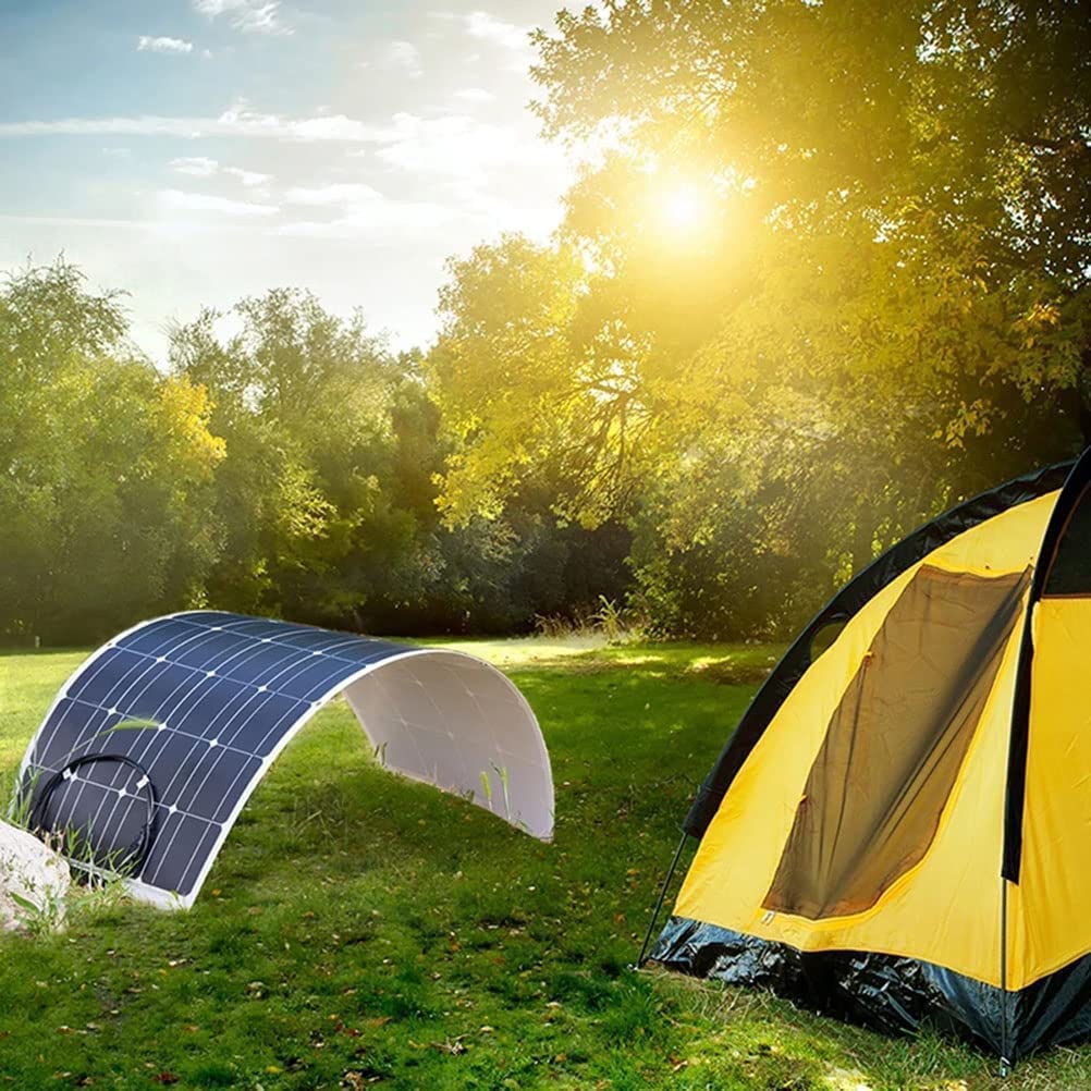 LOPMQRV 2400 Watt Solar Panel Kit, with 2pcs Charge Controller(40A) 4pcs 600 Watt Flexible Monocrystalline Solar Panel for 12-48V Battery Charging Car Battery Camper RV Yacht Battery Boat