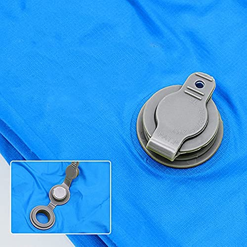 MasterTool Ultralight Double Sleeping Pad for Camping, Portable Waterproof Camping Pad, Inflatable Comfort Camping Mattress 2 Person, Ripstop Sleeping mat for Backpacking (Blue)