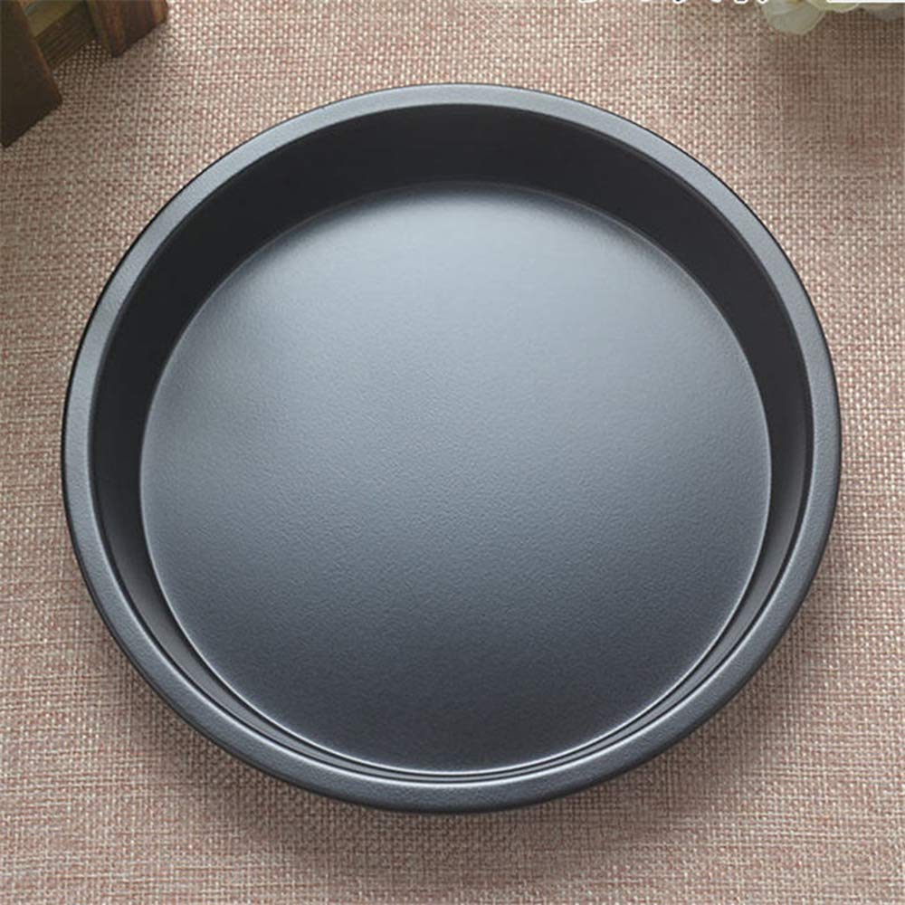 NJZYB Pizza Bakeware, Carbon Steel Non-Stick Coating Pie Pans for Oven Baking, Round Deep Dish Pizza Pan, Dishwasher Safe, for Kitchen, Party, Commercial,9inch