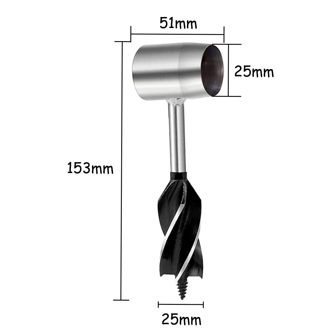 SeonFook Survival Settlers Tool Bushcraft Hand Auger Wrench Wood Drill Bit Manual Auger Wood Peg and Hole Maker Multitool for Camping, Bushcrafting and Outdoor Backpacking