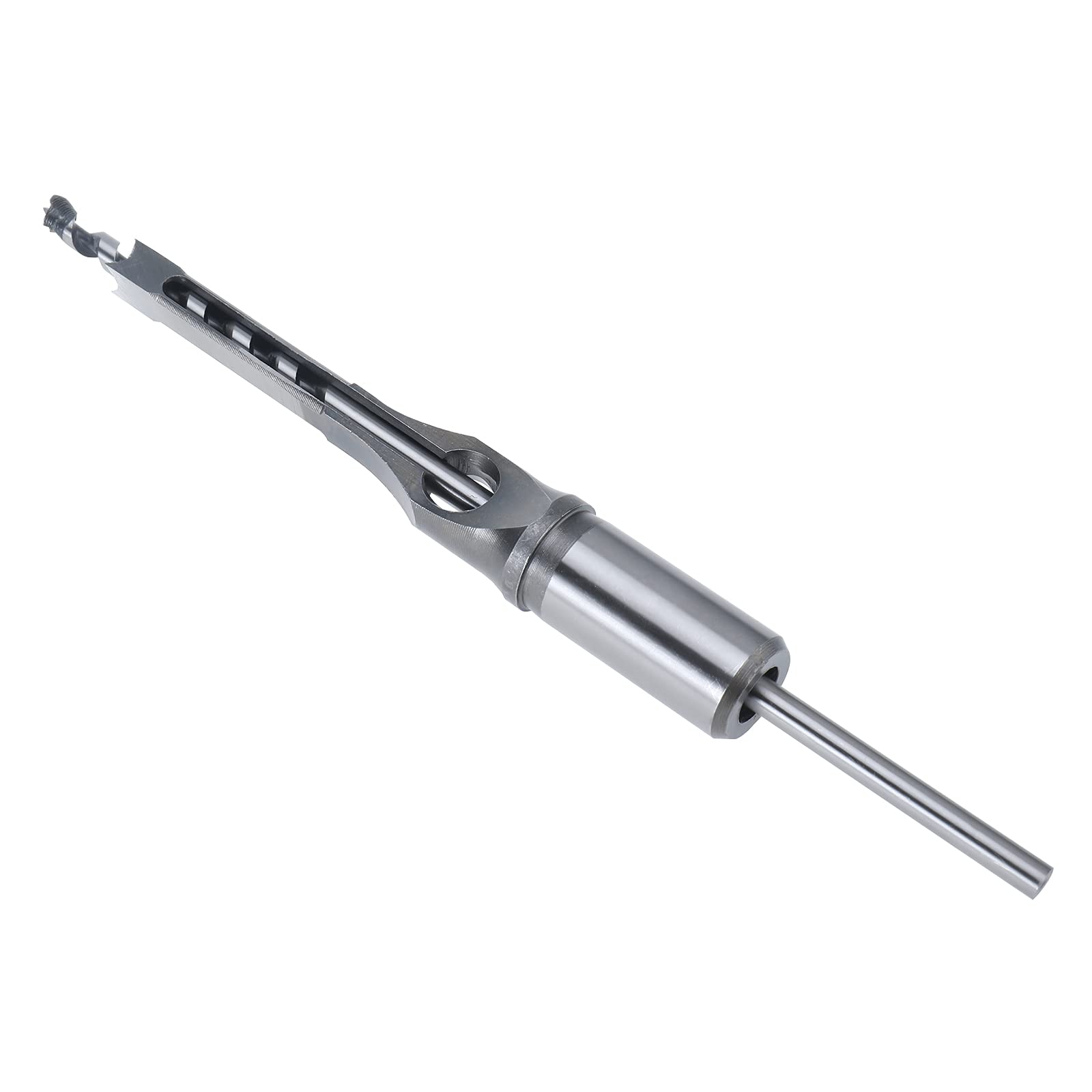 Square Hole Mortise Chisel Drill Bit Set, HSS Woodworking Hole Saw Mortising Chisel Hole Drill Bits 6/25" 1/4" 5/16" 3/8" 2/5" 1/2" 9/16" (7 Pieces)