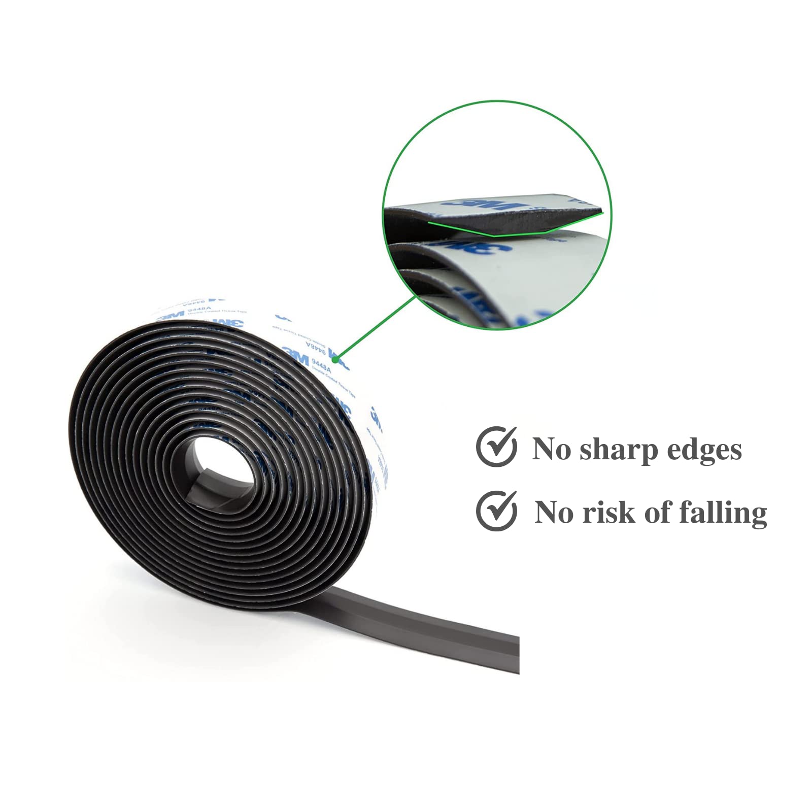 LeadCon 13 Feet Upgrade Vacuum Boundary Marker with Self Adhesive Backing, Magnetic Boundary Markers Strip Works for Neato Shark Roborock Robotic Vacuum Cleaner Boundary Tape