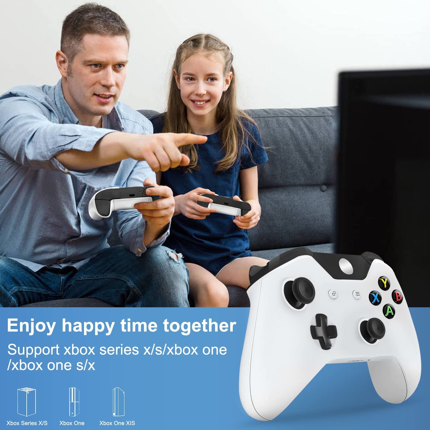 Replacement for Wireless Xbox One Controller, Xbox Controller with 3.5mm Audio Jack,Compatible with Xbox One S/X/Xbox Series X/S/ Window PC (White)