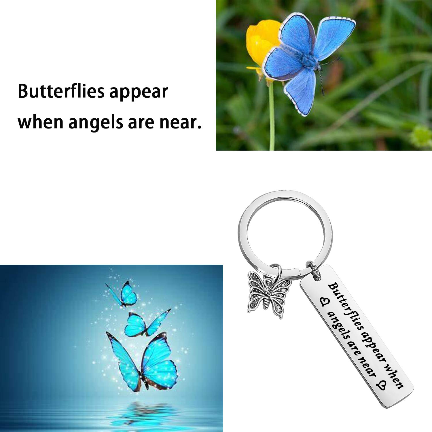 MAOFAED Butterfly Gift Butterfly Memorial Gift Butterfly Lover Gift Butterflies Appear When Angels are Near