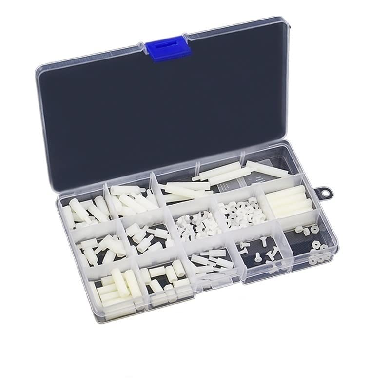 Shine-Tron [OEM Accessories] 210 pcs/lot Screws Kits Plastic Screws and Nuts + Screwdriver + Storage Box Case 4Rasp0berry Pi 3 B+ RC Aircraft FPV [Replacements]