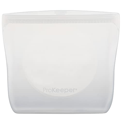 Progressive International ProKeeper Large, 3 Cup Reusable, 100% Silicone Sandwich Bag, Clear