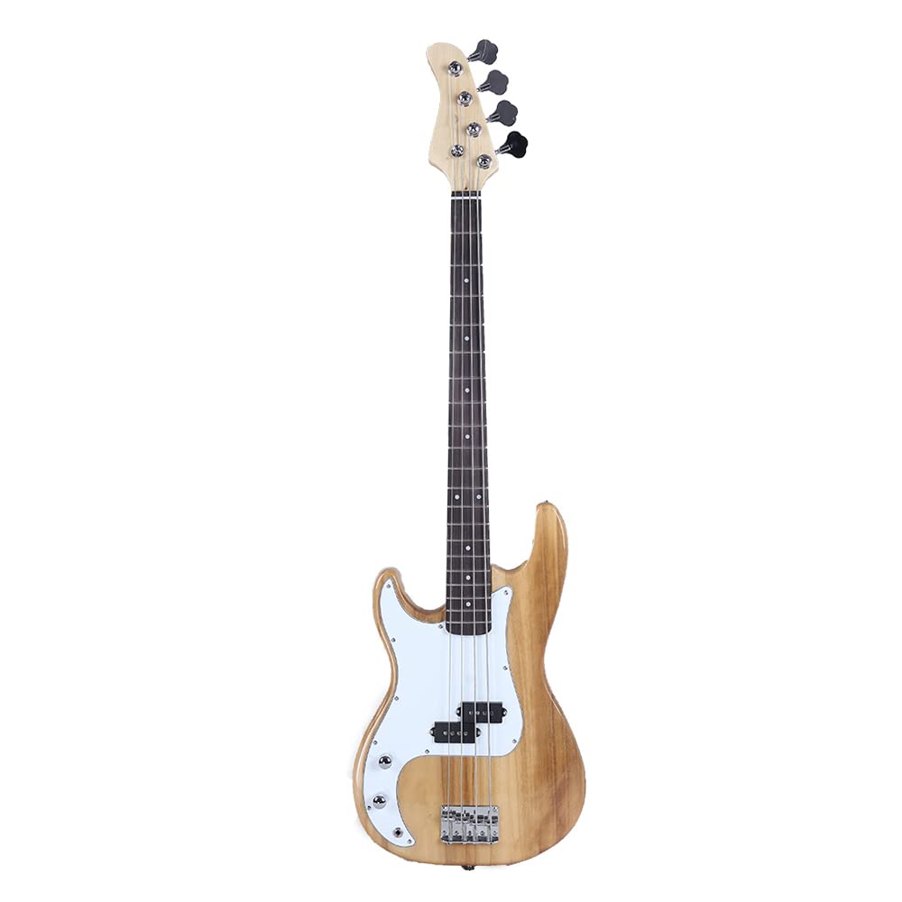 Lykos 4 Strings Left Hand Electric GP Bass Guitar + Cord + Spanner Tool + Plectrum (Burlywood)