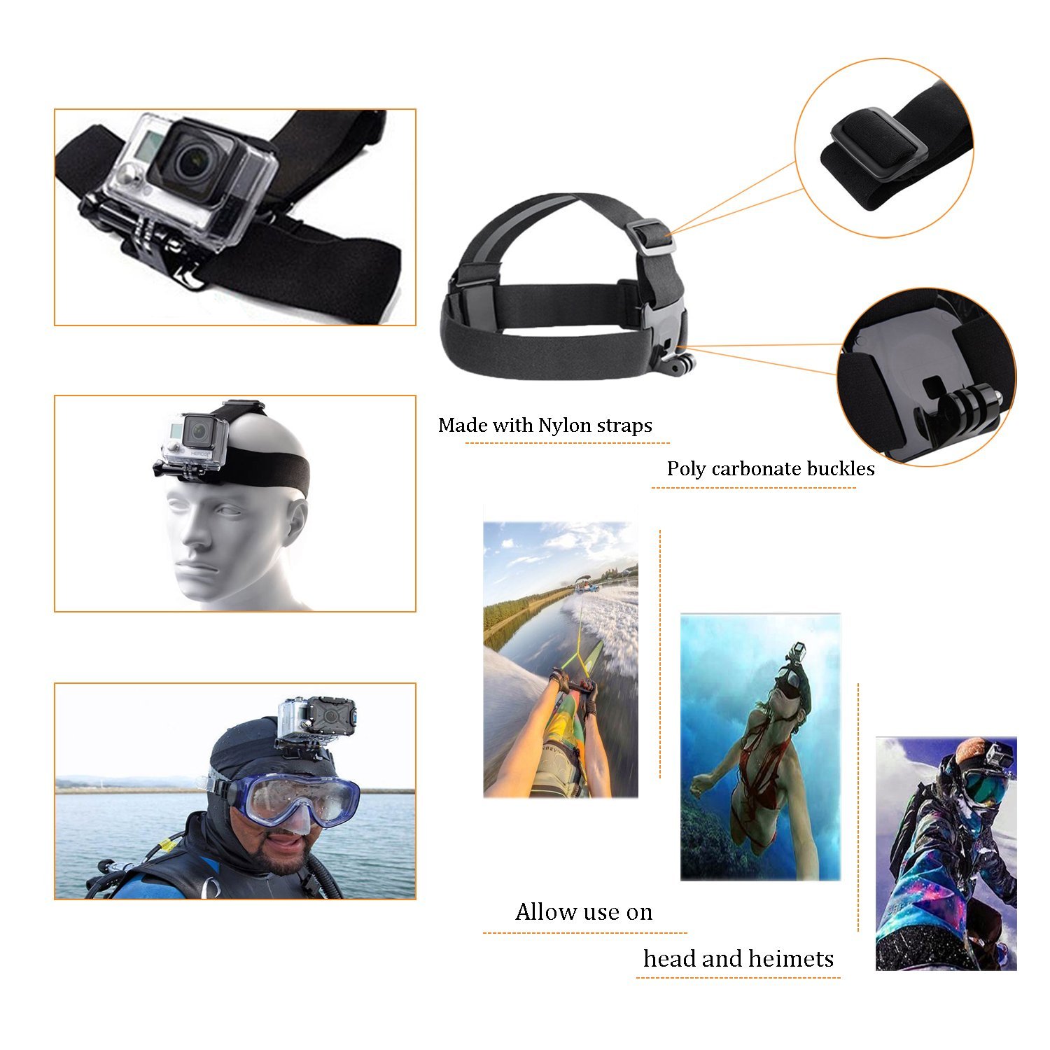 Kitway 65-in-1 Action Camera Accessories Kit for GoPro HERO10,9,8 Compatible with GoPro Max, Hero 7 6 5 4 3+ 3 2 1/EK7000/Wewdigi EV5000/DBpower N6/Crosstour (Accessories for Action camera)