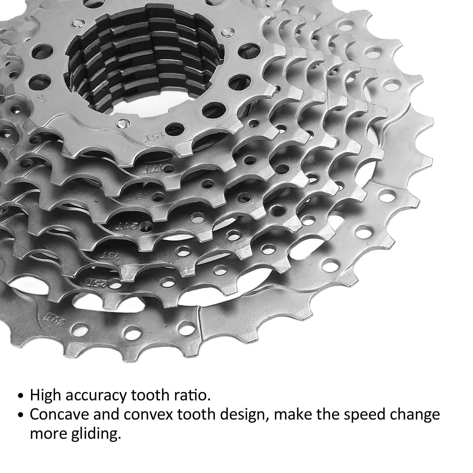 Road Bike Freewheel, Runs Smoothly Weight Reduction Anti Rust Treatment Cassette Freewheel Hollow Technology for Cycling